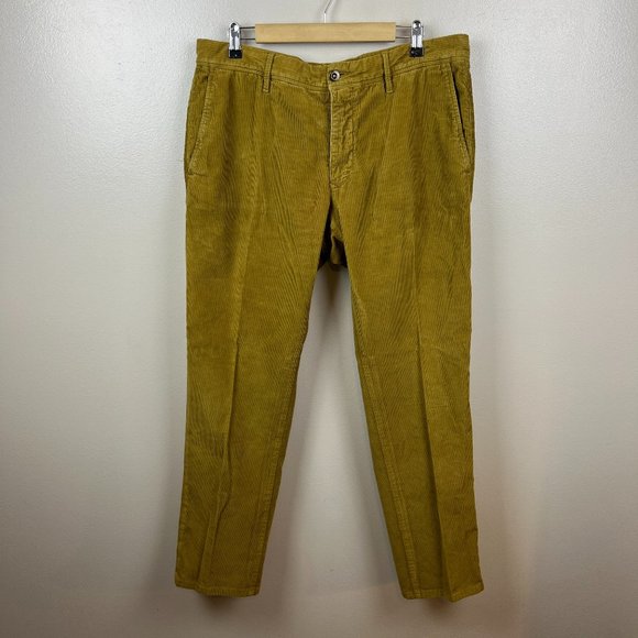 Incotex | Pants | Incotex Corduroy Pants Mens Size 38x3 Green Slim Fit ...